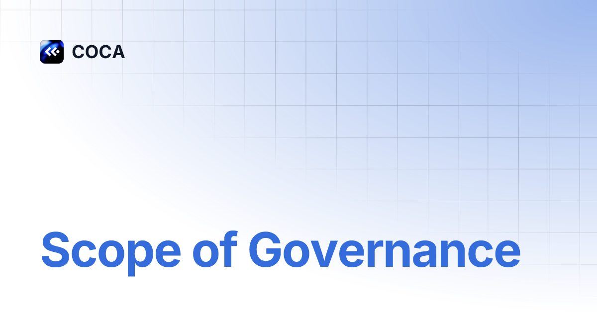 Scope of Governance | COCA